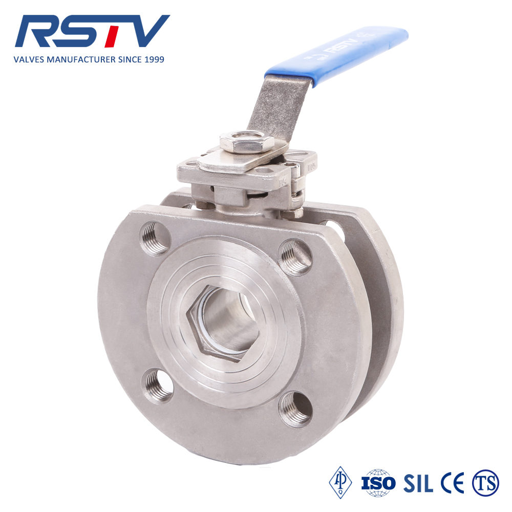 Stainless Steel Wafer Type Ball Valve with ISO5211 High Mounting Pad ...